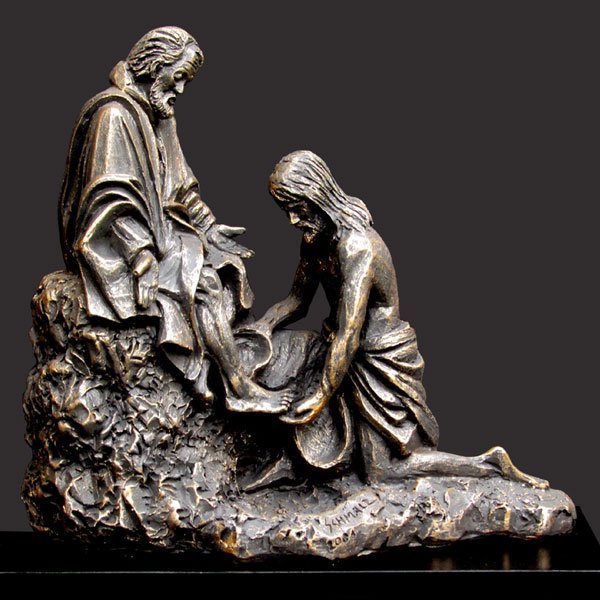 Sculpture - Christ Washing Peter's Feet – Loaves & Fishes Book and ...